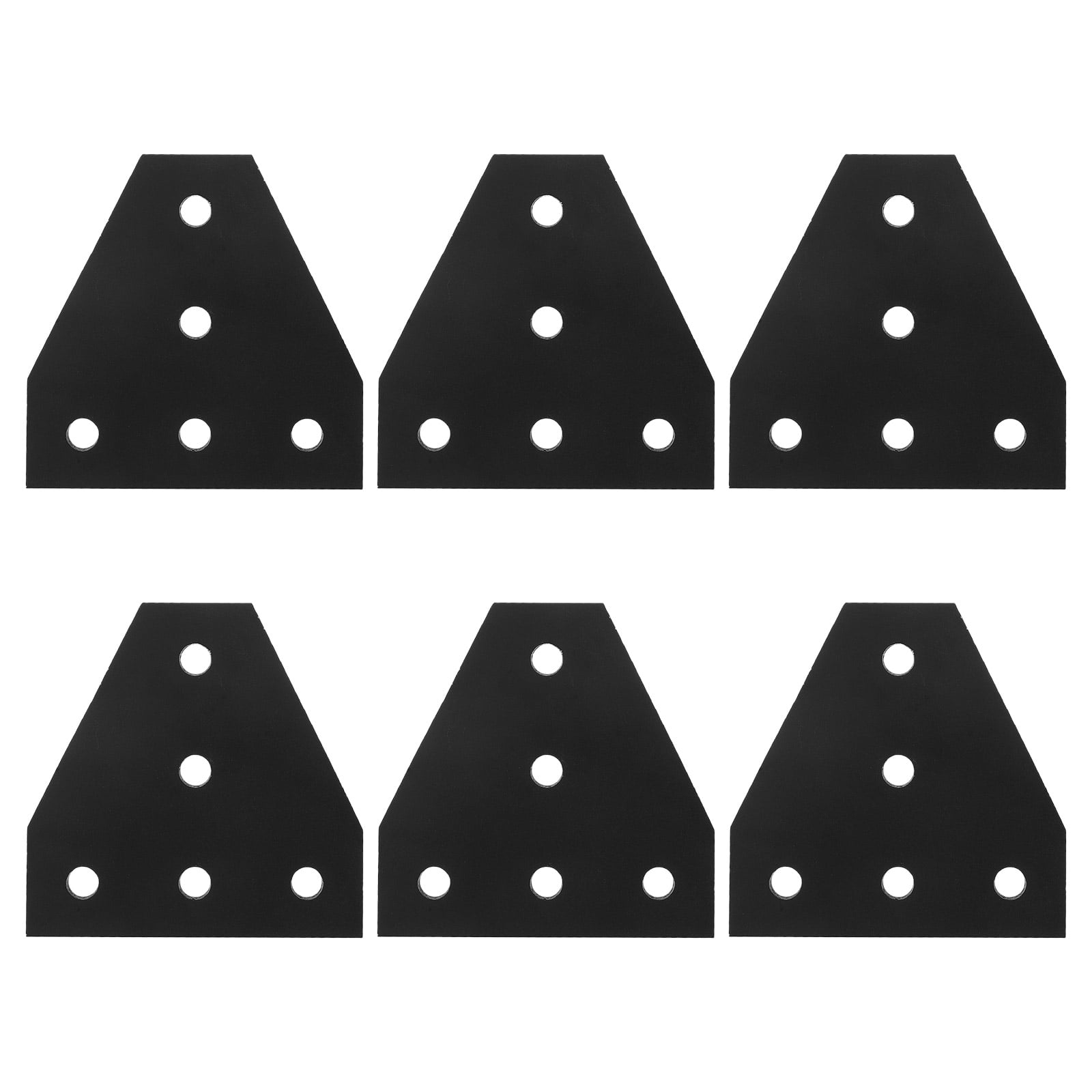 6pcs Aluminum Extrusion Connector Brackets 5 Holes T Shape Joint Plates ...