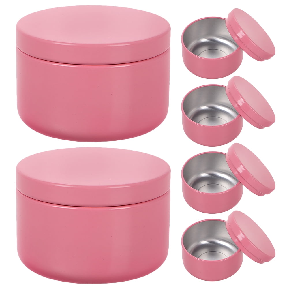 FONDOTIN Candle Tins With Lids Essential Oil Storage Pink 6Pcs ...