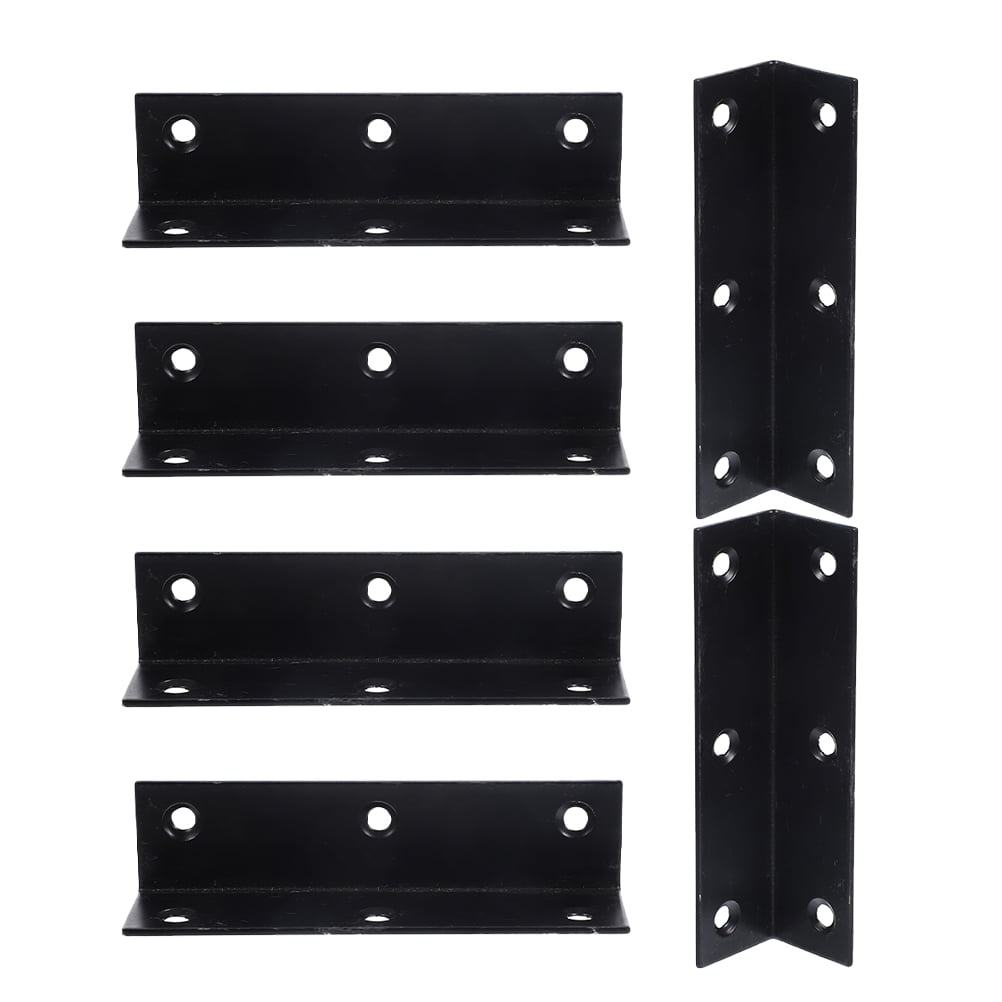6pcs Angle Brackets L Brackets Heavy Duty Corner Braces Shelf Mounting ...