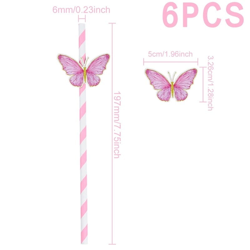 6pcs Animal Paper Drinking Straw LIon Tiger Jungle Birthday Party ...