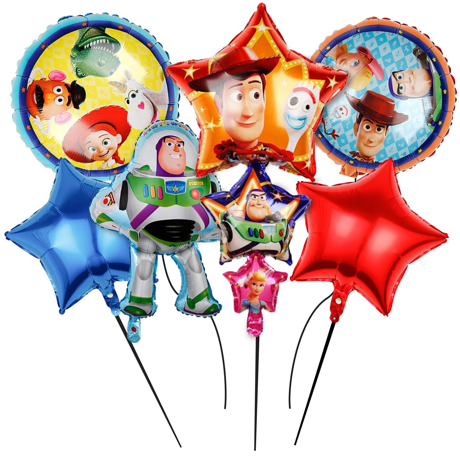 6pcs Anime party balloon CM31 decoration set cartoon figure, round ...