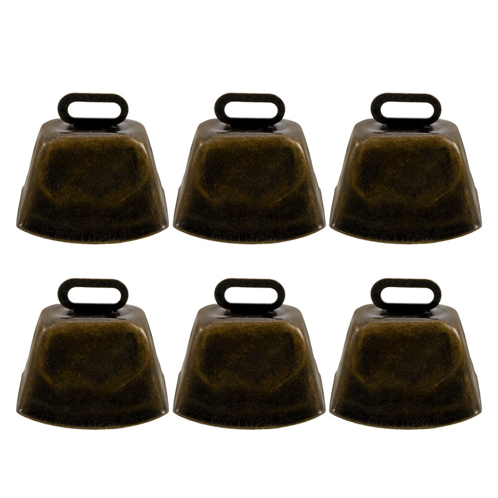 6pcs Antique Cow Bells with Rounded Edges Loud Sound Cow Bells for ...