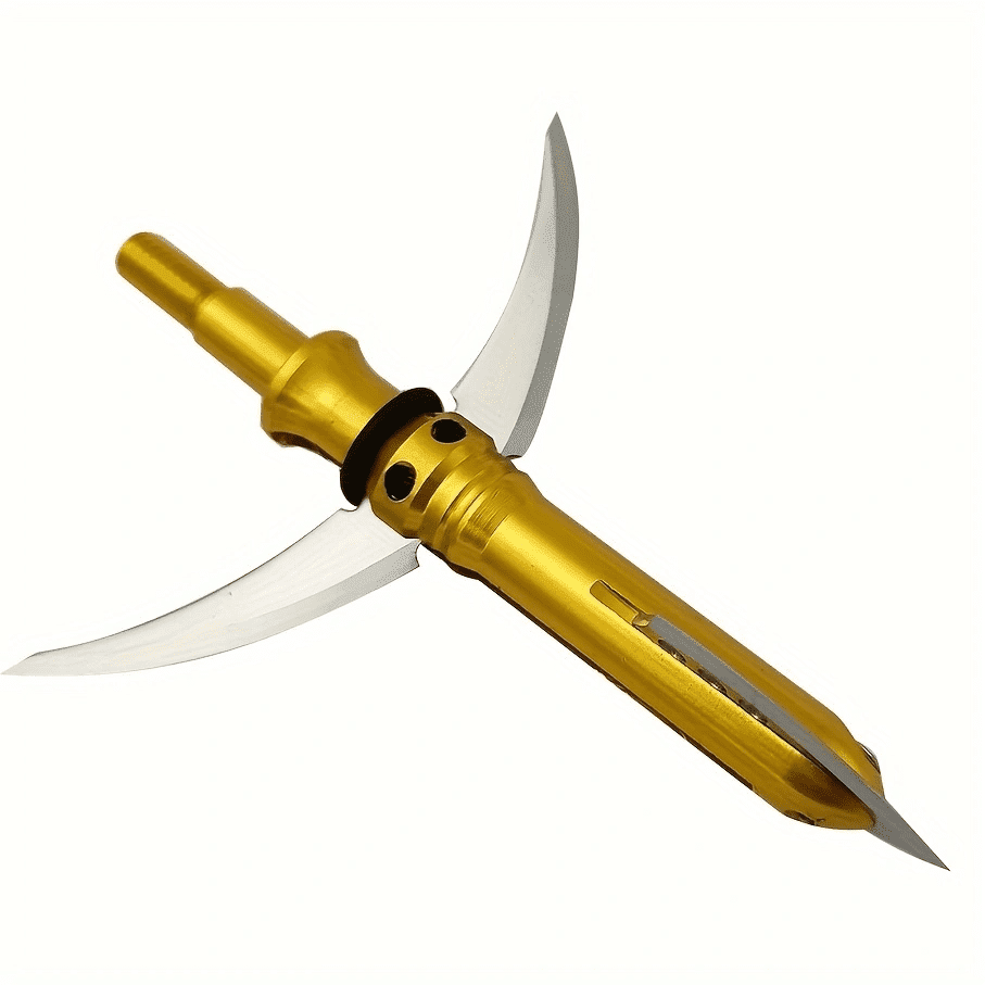 6pcs Archery Arrowheads Hunting Broadheads 100 Grain Mechanical 2 ...