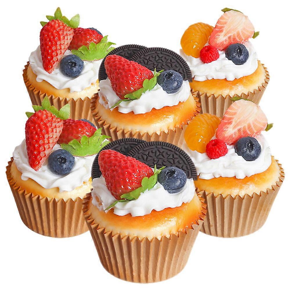 6pcs Artificial Cake Model Fake Cake Prop Realistic Dessert Cake Model ...