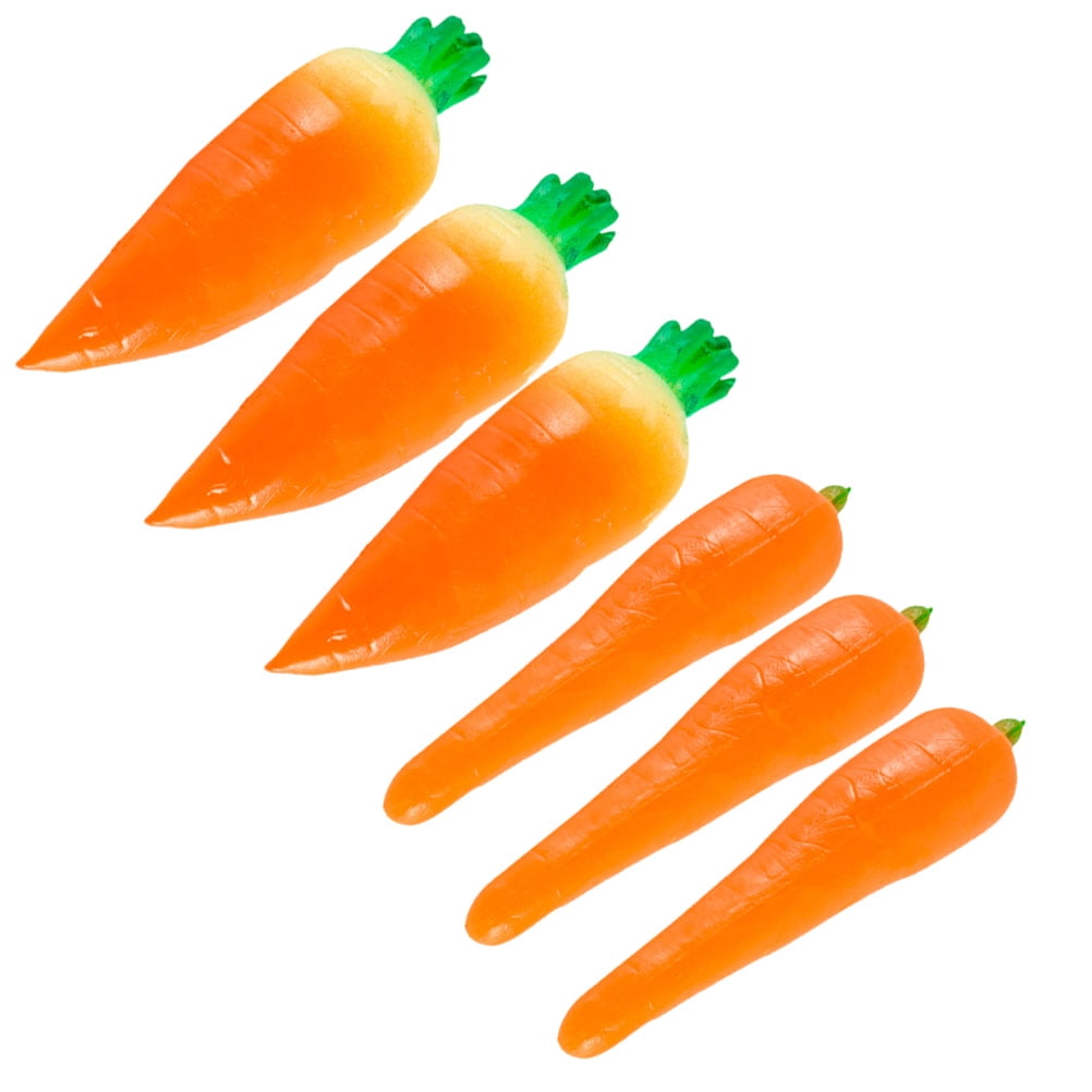 6pcs Artificial Carrot Model Decorations Simulated Fake Vegetable Model ...
