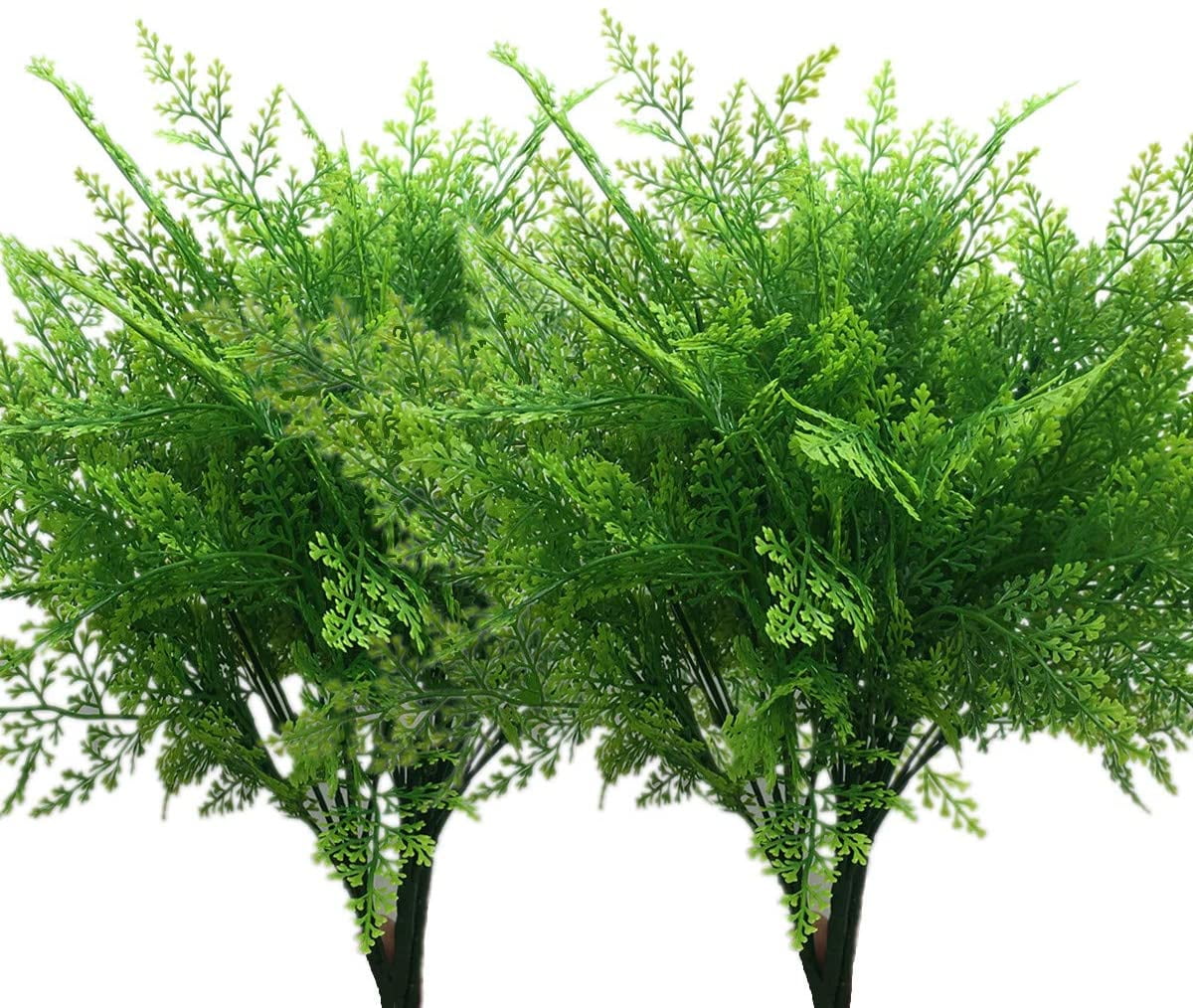 6pcs Artificial Fern Leaves, Plastic Shrubs Greenery Grass Simulation ...
