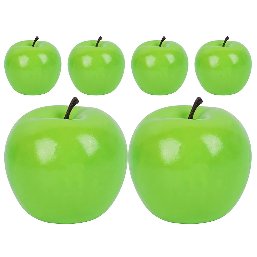 6pcs Artificial Foam Apples Models Realistic Simulated Fruits Models ...