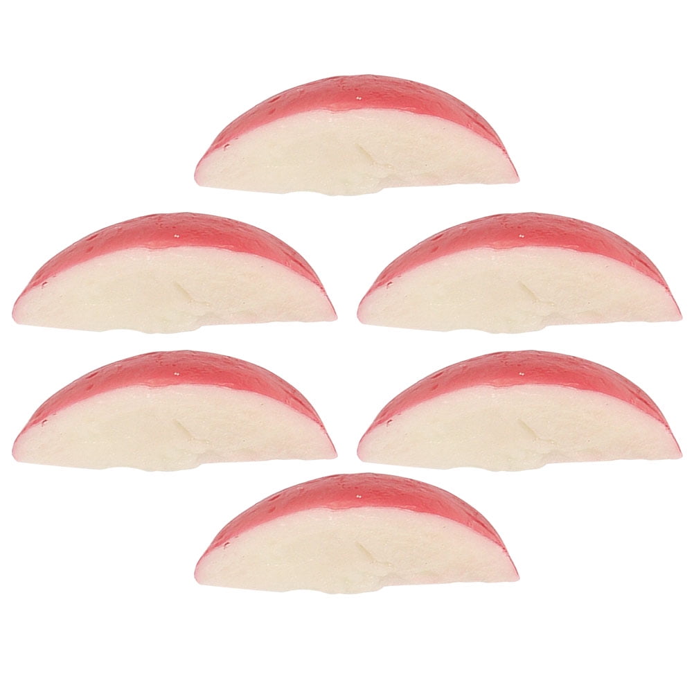 Qiysamall 6pcs Artificial Vegetable Model Radish Slices Simulated ...