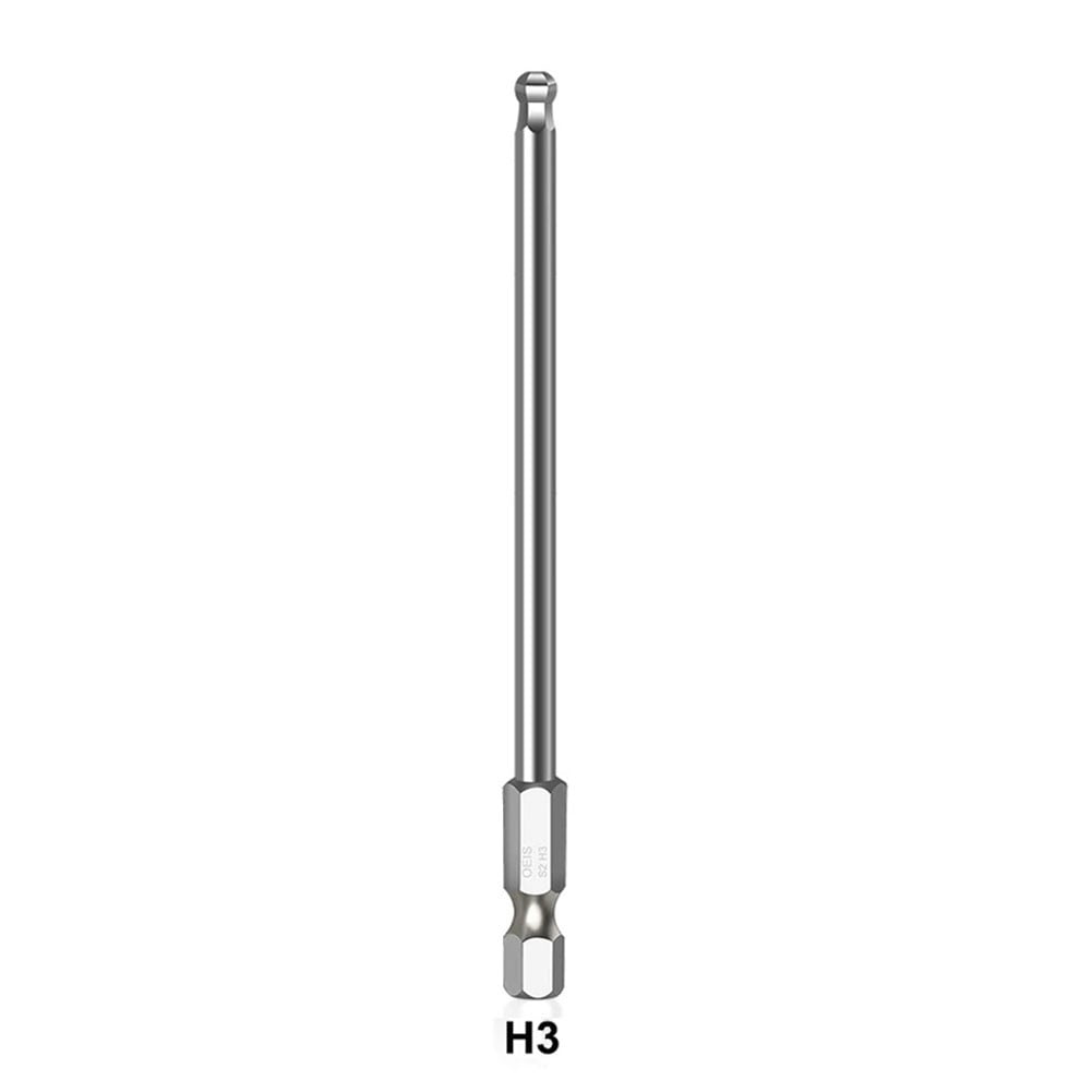 6pcs Ball End Screwdriver Bit Set Hex Bit 100mm Long Magnetic Screw ...