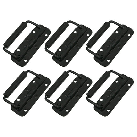 6pcs Black Spring Fold Handles Space Efficient Hardware Strong Spring ...