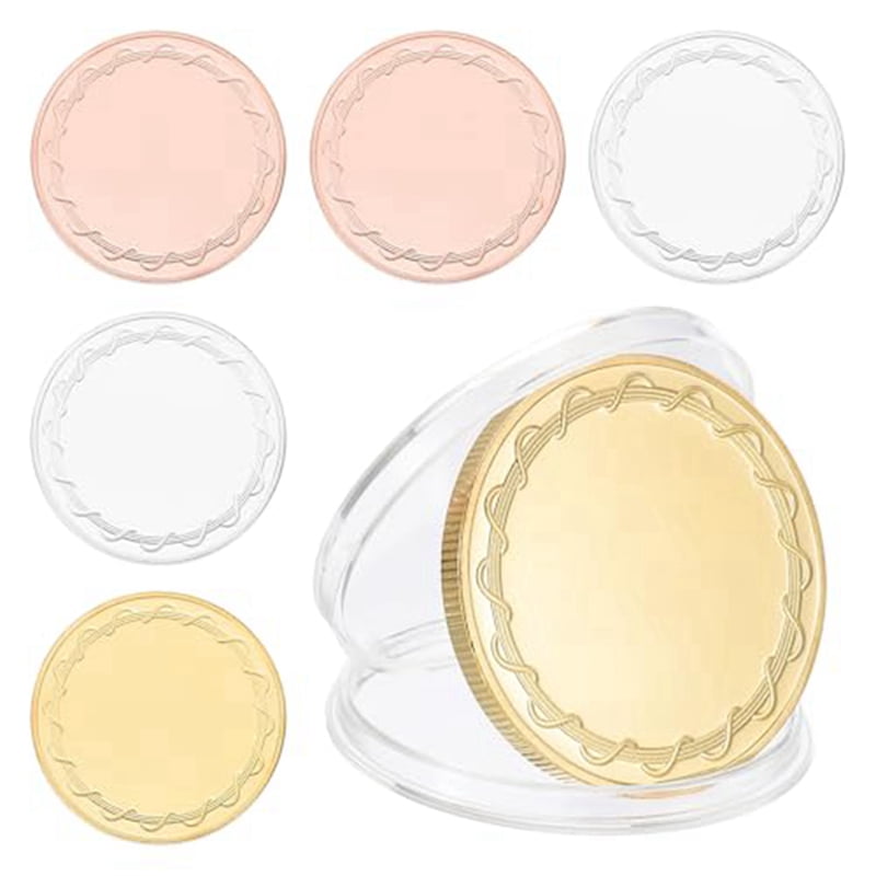 6pcs Blank Coins for Engraving, 40mm Coin Blanks Laser-Engraving Blanks ...