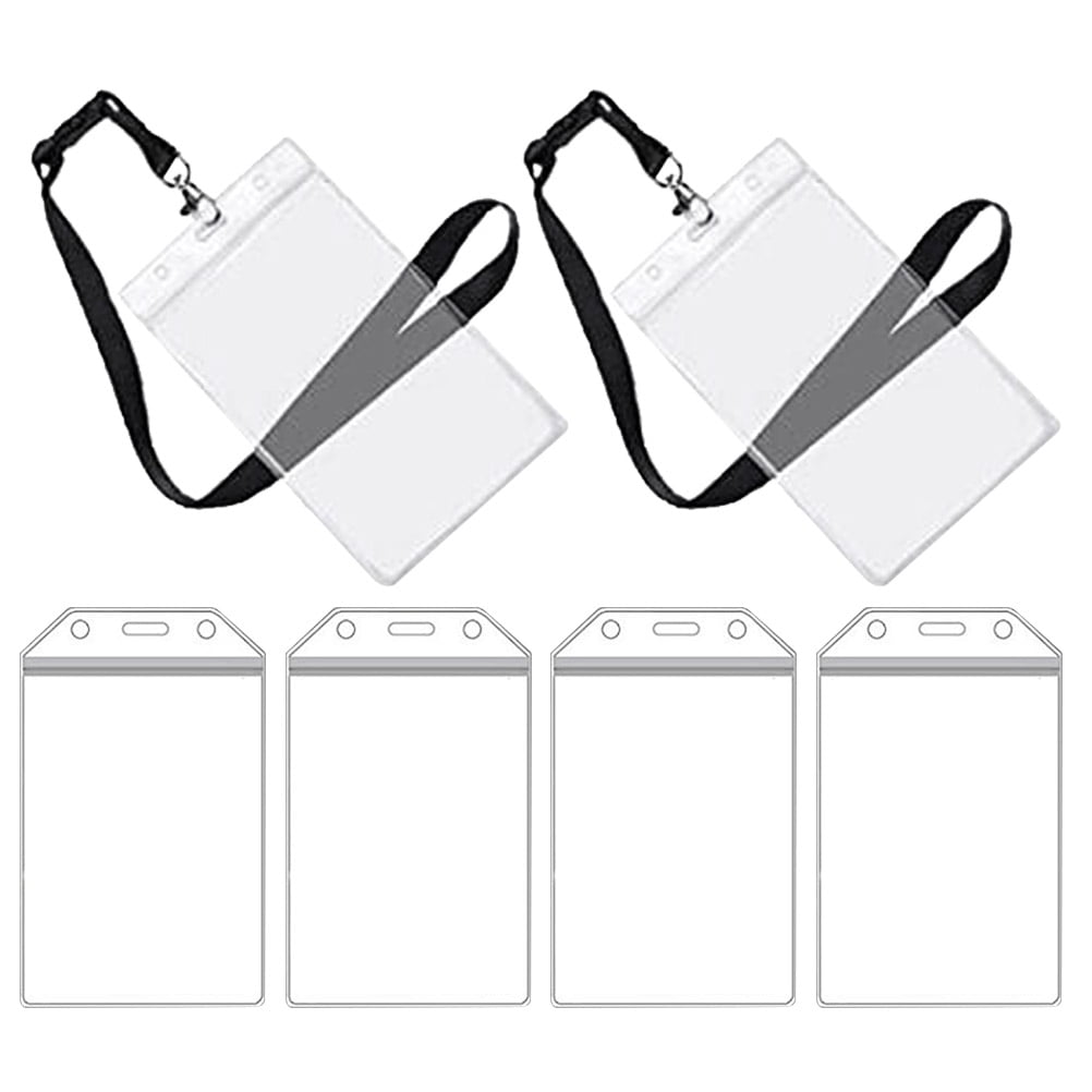 TABLZONE 6-Pack Metal Name Badge Holders Black ID Card Holders for ...