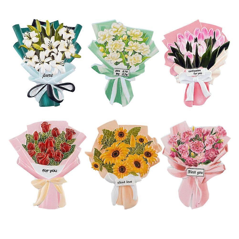 6pcs Bouquet Refrigerator Magnets Kitchen Fridge Magnets Decorative ...