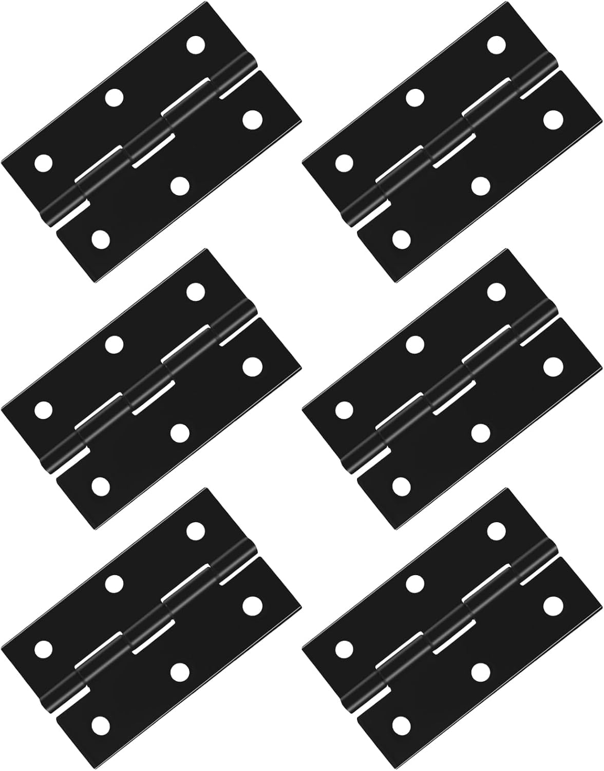 6pcs Butt Hinges Black Door Hinges, 2.63" x 1.46" Cabinet Door Hinge ...