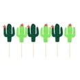 6pcs Cactus Cake Topper Creative Beautiful Fruit Decor Insert for ...