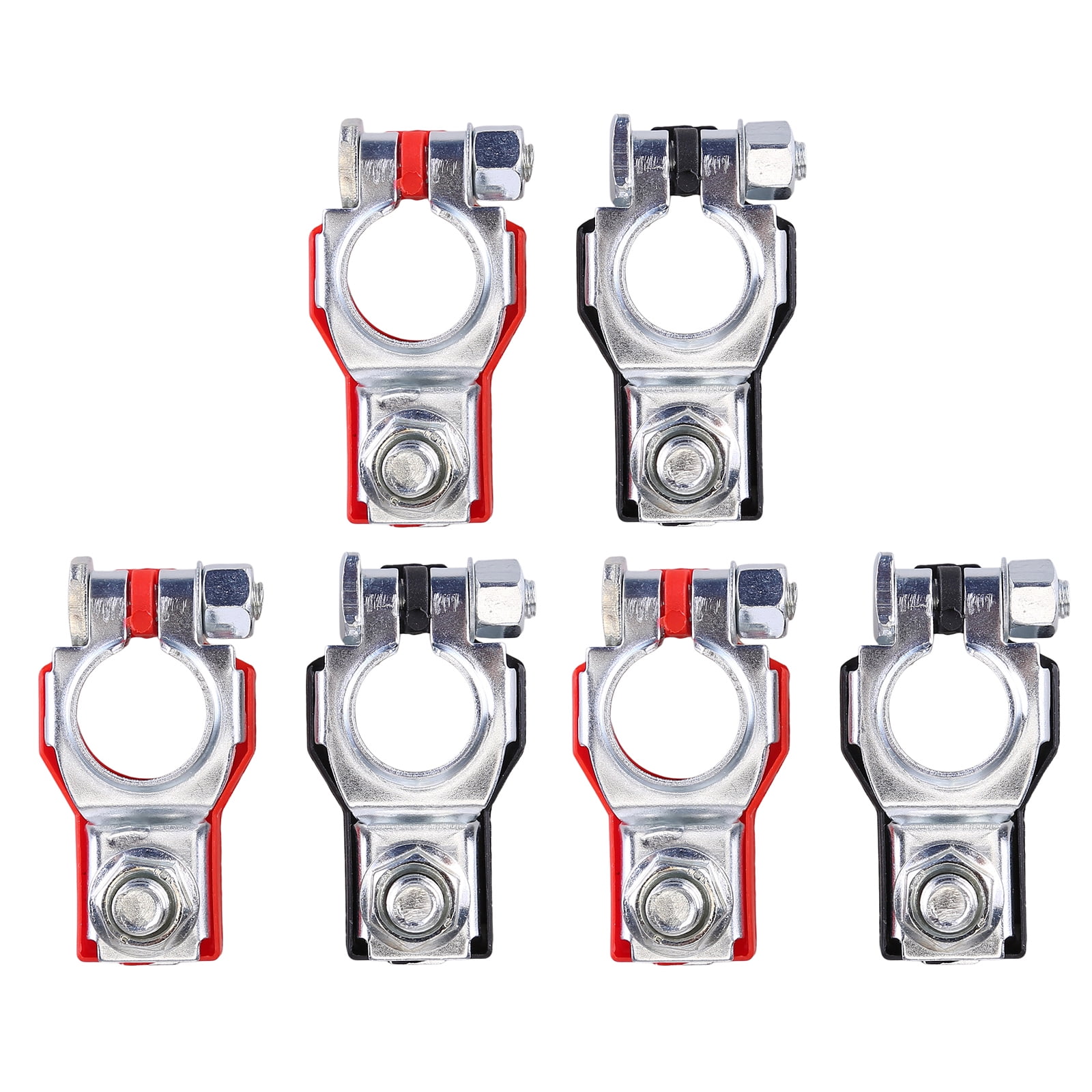 6pcs Car Battery Terminal Clamp Connectors Positive Negative Release ...