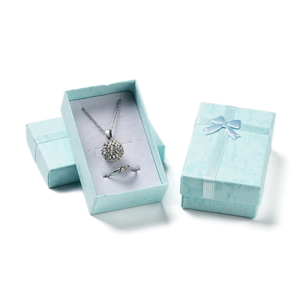 6pcs Cardboard Paper Necklace boxes Necklace Gift Case with Sponge ...