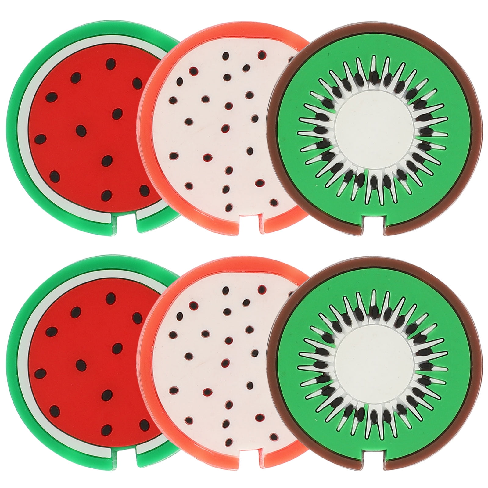 6pcs Cartoon Fruits Straw Decoration Summer Drinking Straw Toppers ...