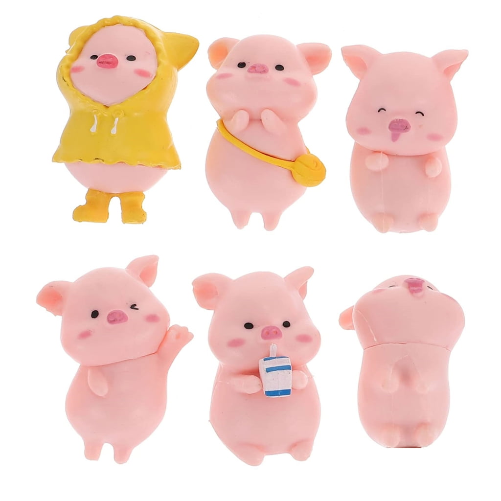 6pcs Cartoon Pig Fridge Magnet Stickers Cute Funny Refrigerator Magnets ...