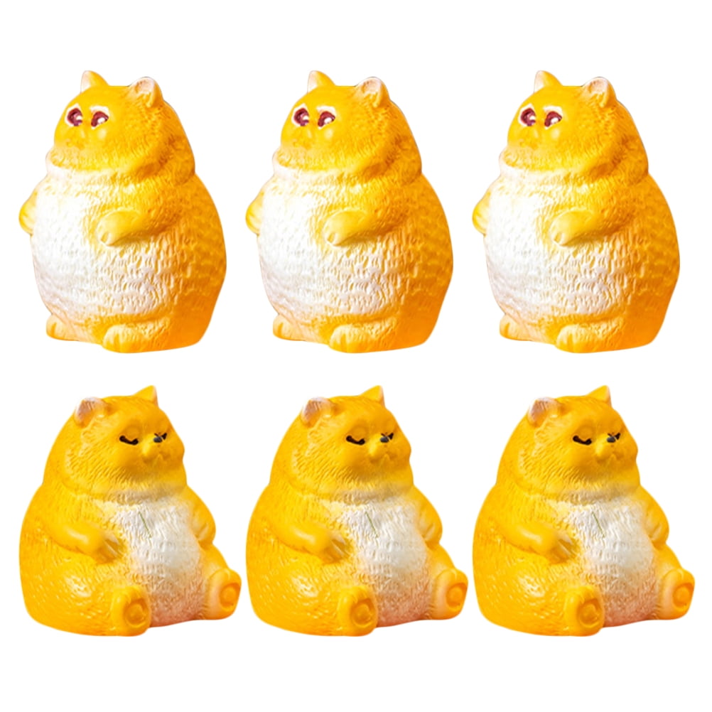 6 Pcs Small Figurines Mini Resin Cats Cartoon Home Decor Toy - Walmart.com