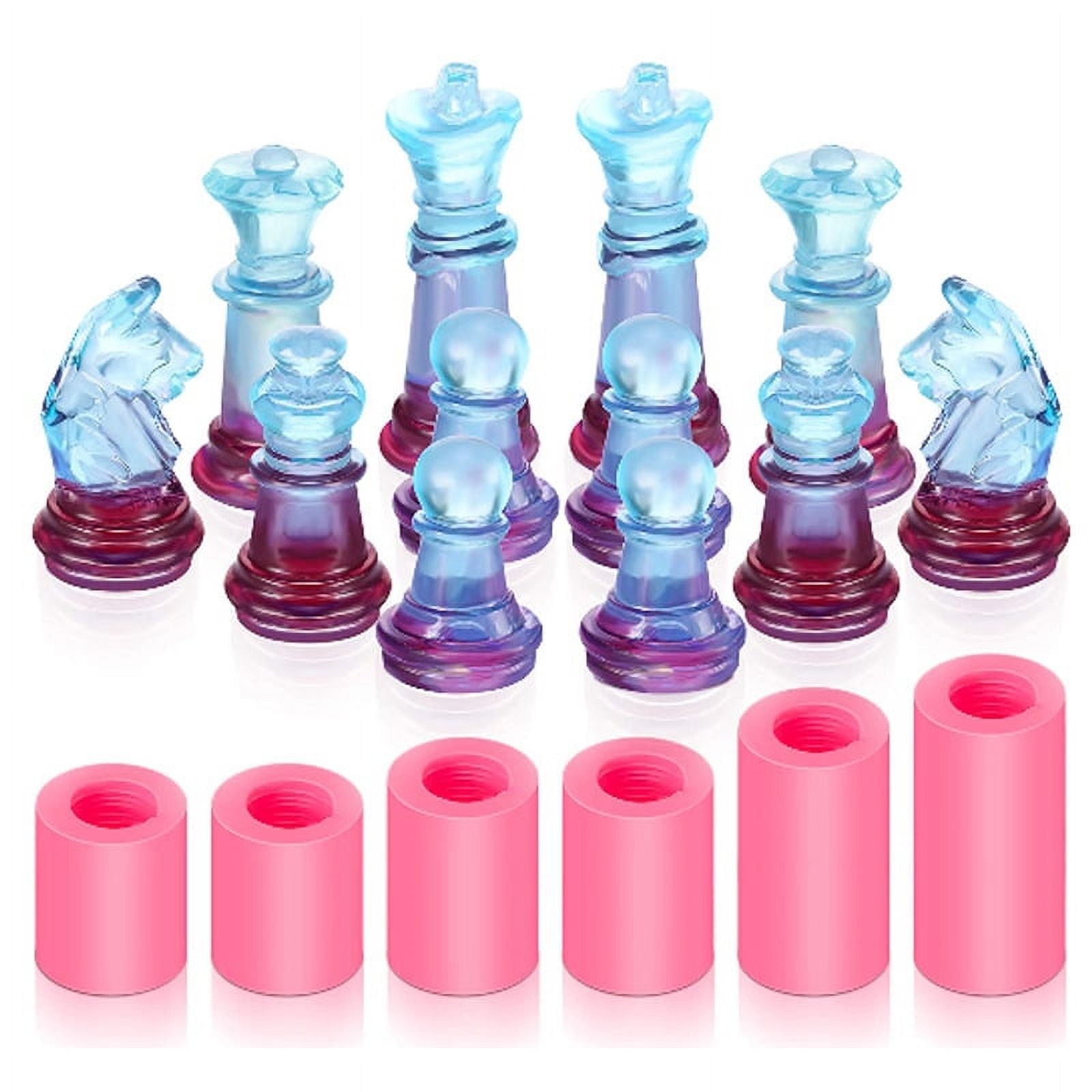 6pcs Chess Mold for Resin Epoxy Silicone 3D Chess Molds Chess Pieces ...