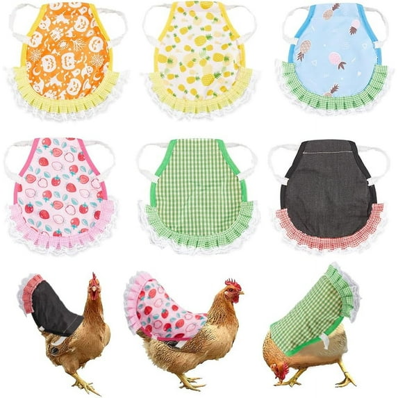 6pcs Chicken Saddle for Hens Black Waterproof Protector for Back and ...