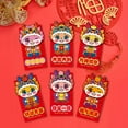 6pcs Chinese New Year Dragon 2024 Red Envelopes Cute Cartoon Dragon