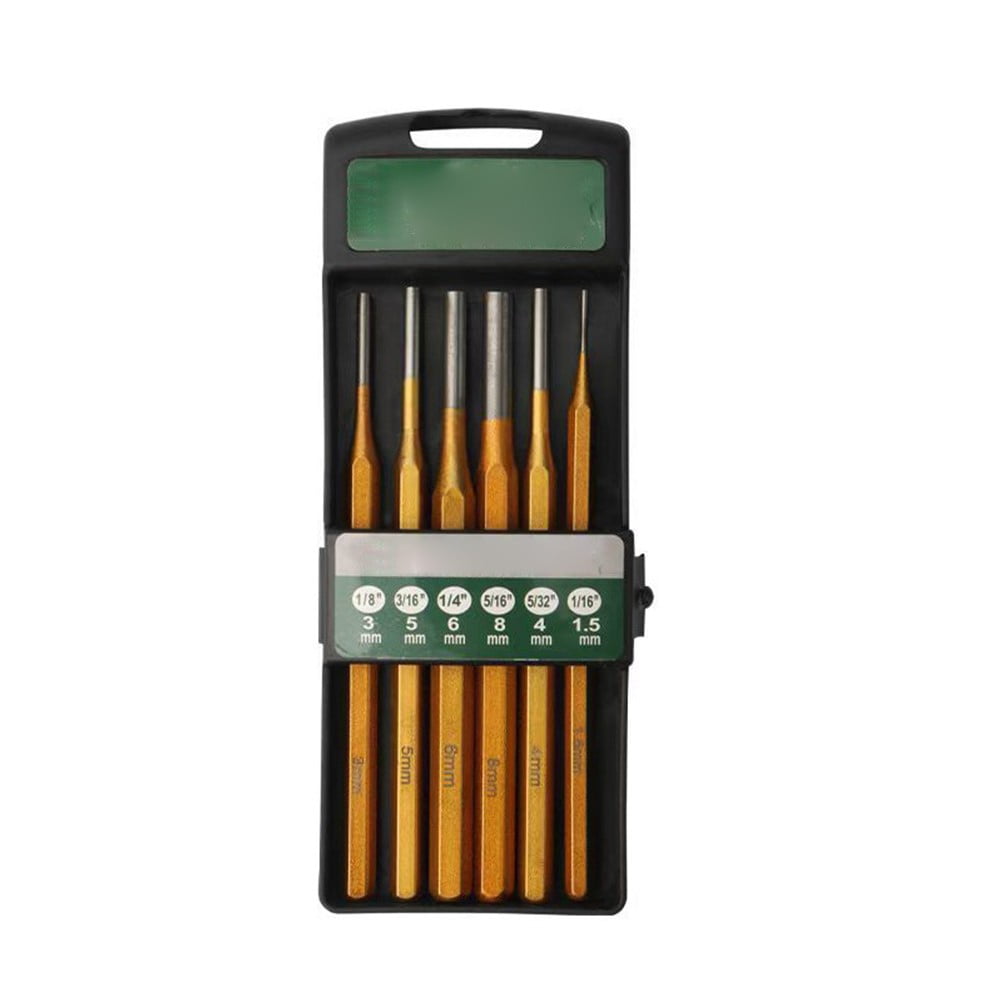 6pcs Chisel set Cylinder Punch Woodworking Drill Chisel Punching For ...