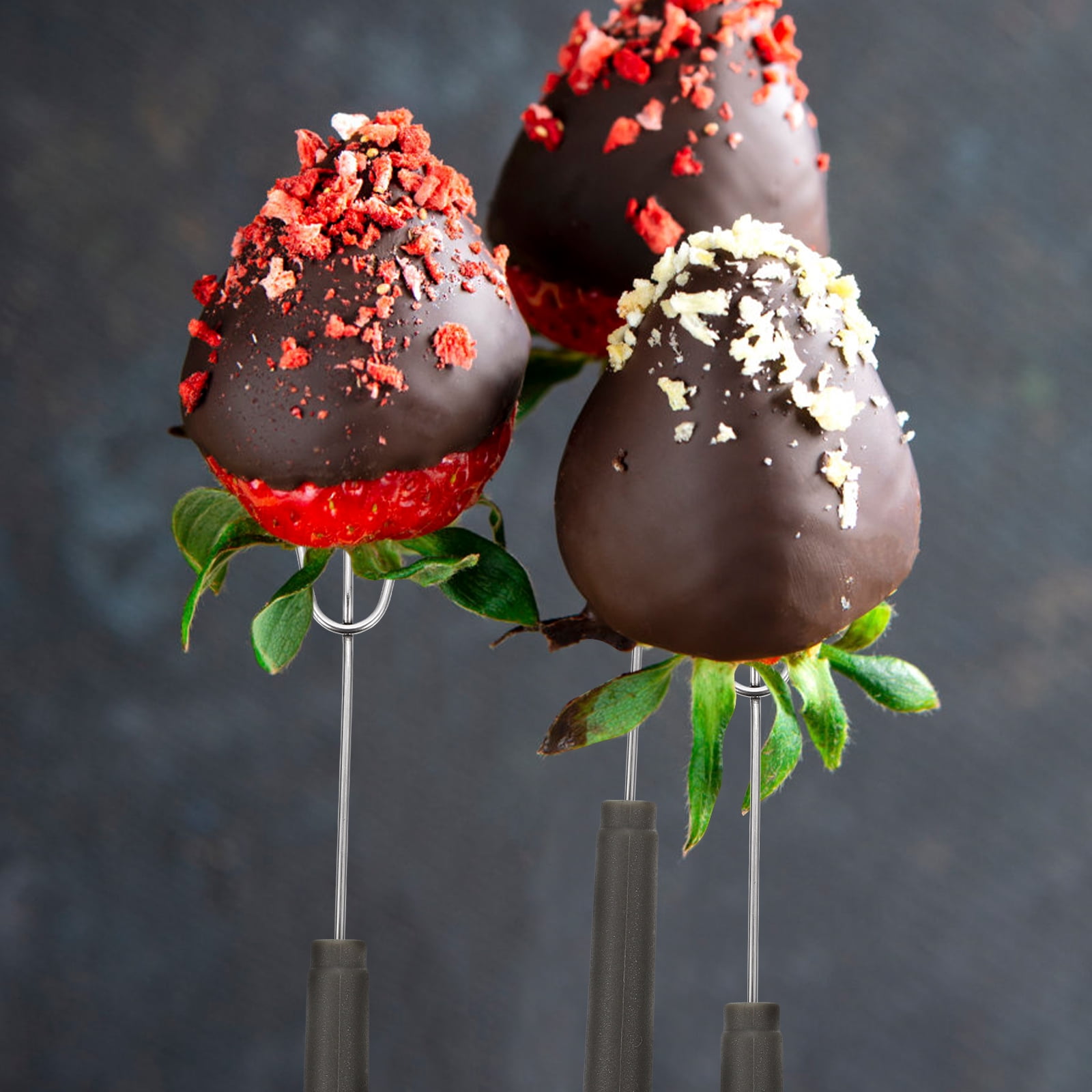 Chocolate Dipping Set with Stainless Steel Tools for Kitchen Use Silver ...