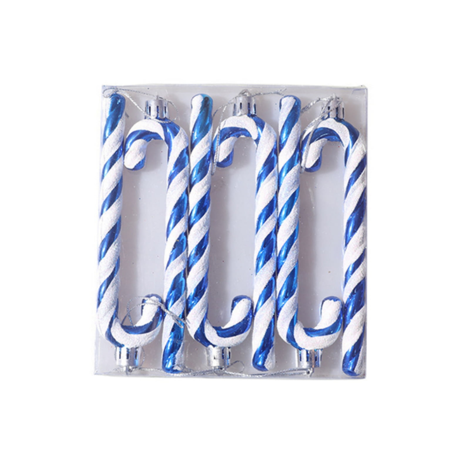 6pcs Christmas Candy Canes Plastic Christmas Tree Hanging Ornaments ...