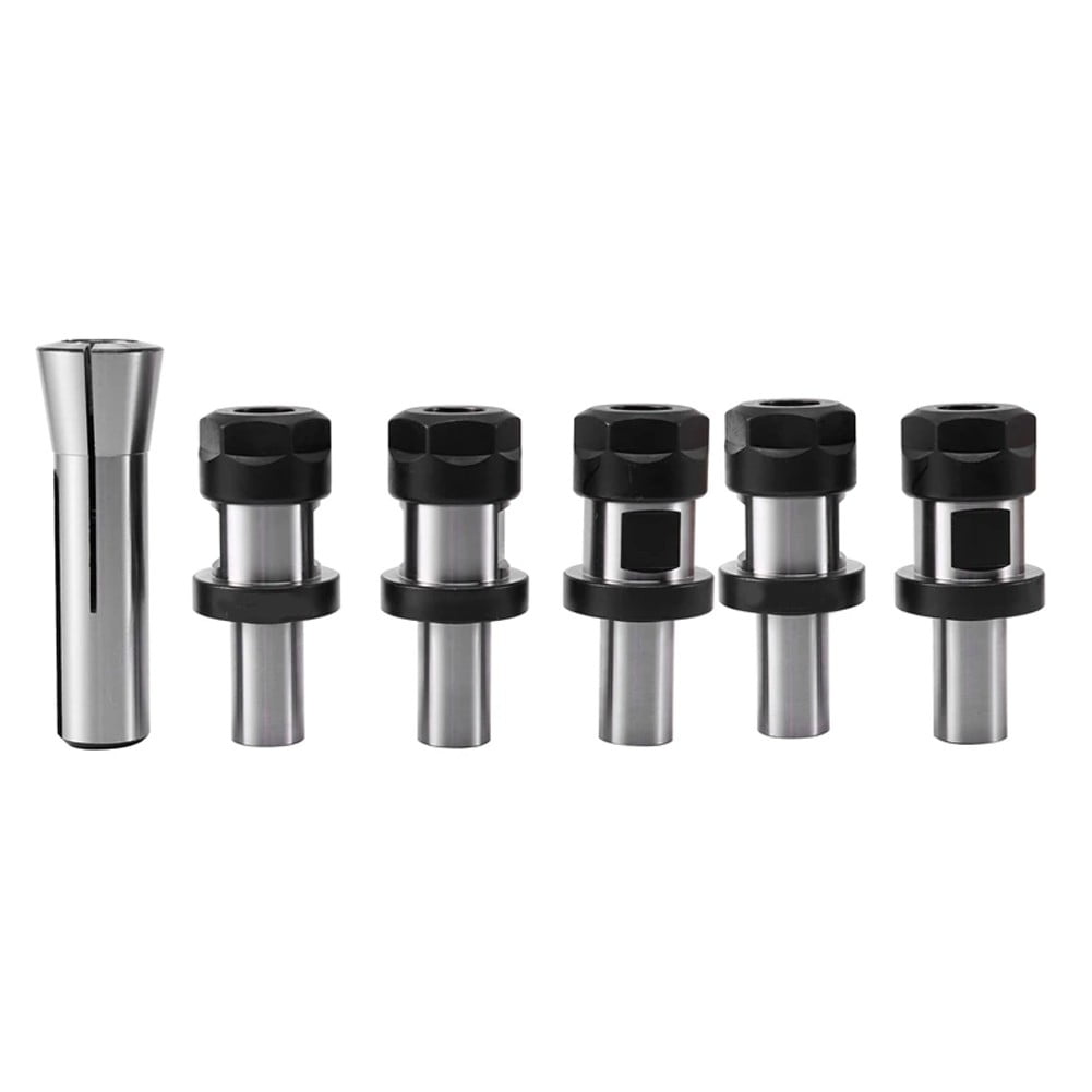 6pcs Chuck Tool Holder Kit Include 1Pc R8 Collet 5Pcs Chuck Tool Holder C3/4 Collet Chucks Tool ...