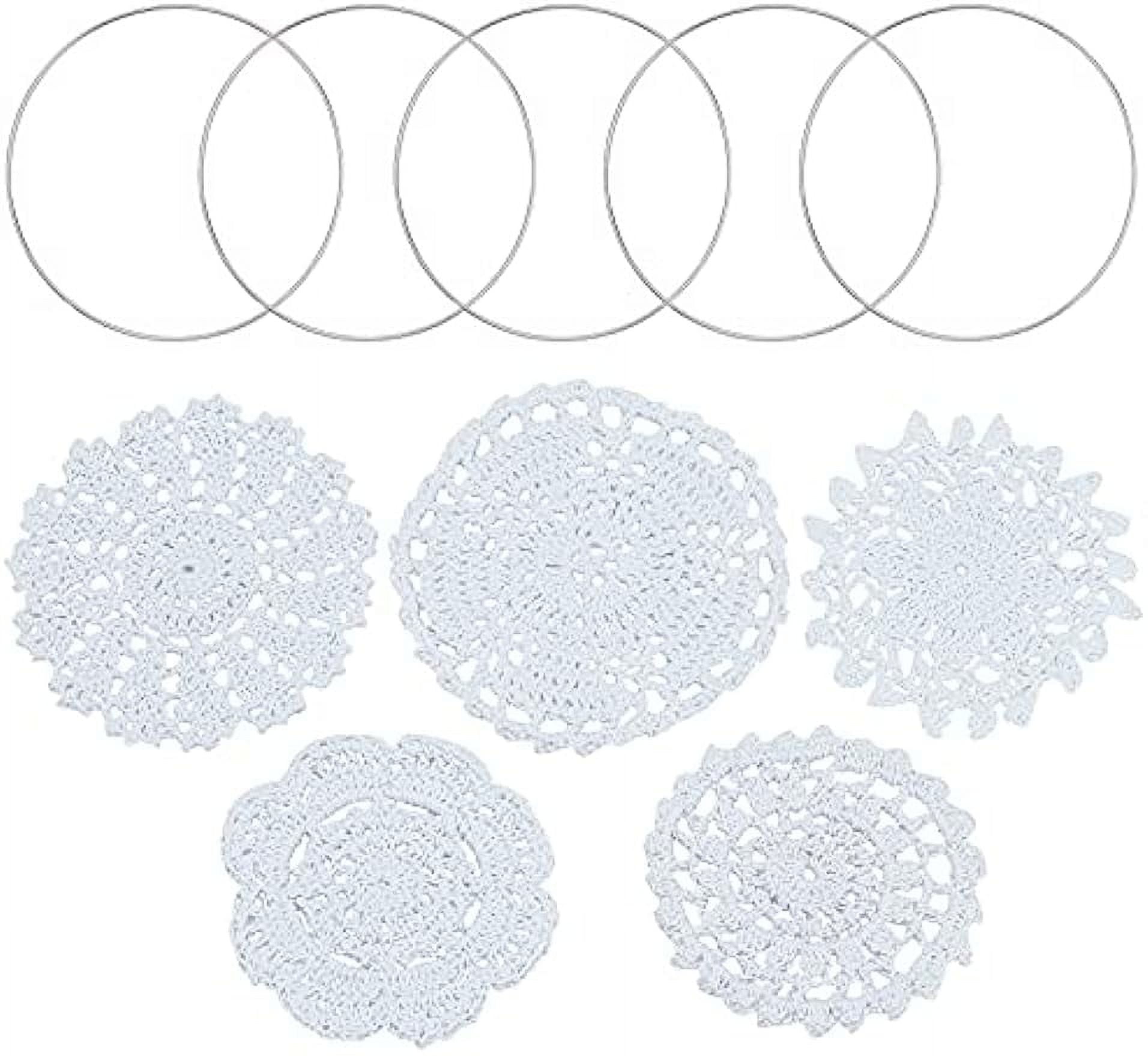6pcs Circular Dream Catcher Rings Metal Catcher Rings Hoops Doilies ...