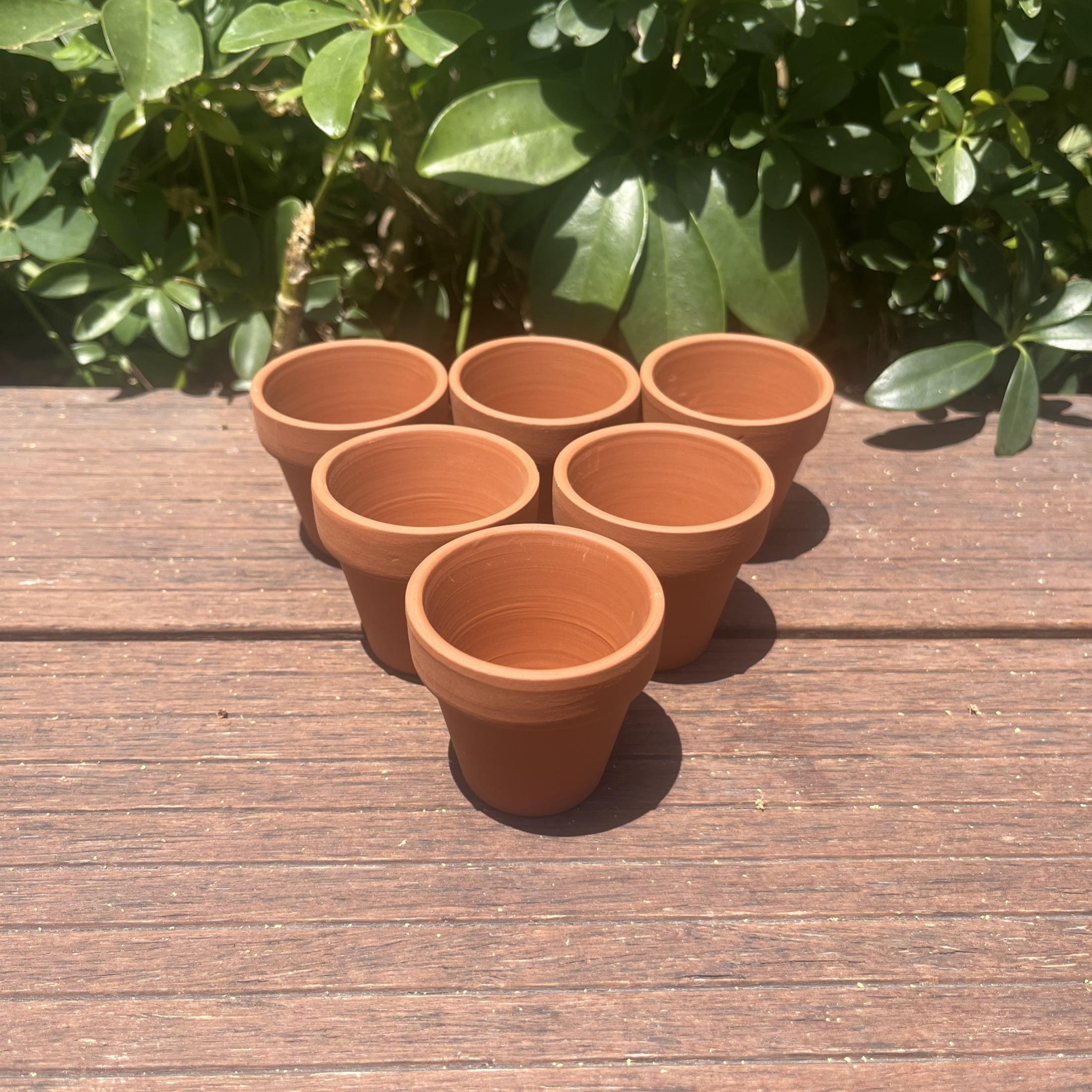 6pcs Classic Round Clay Pots with Drainage Holes, 2.17inch x H1.97inch ...