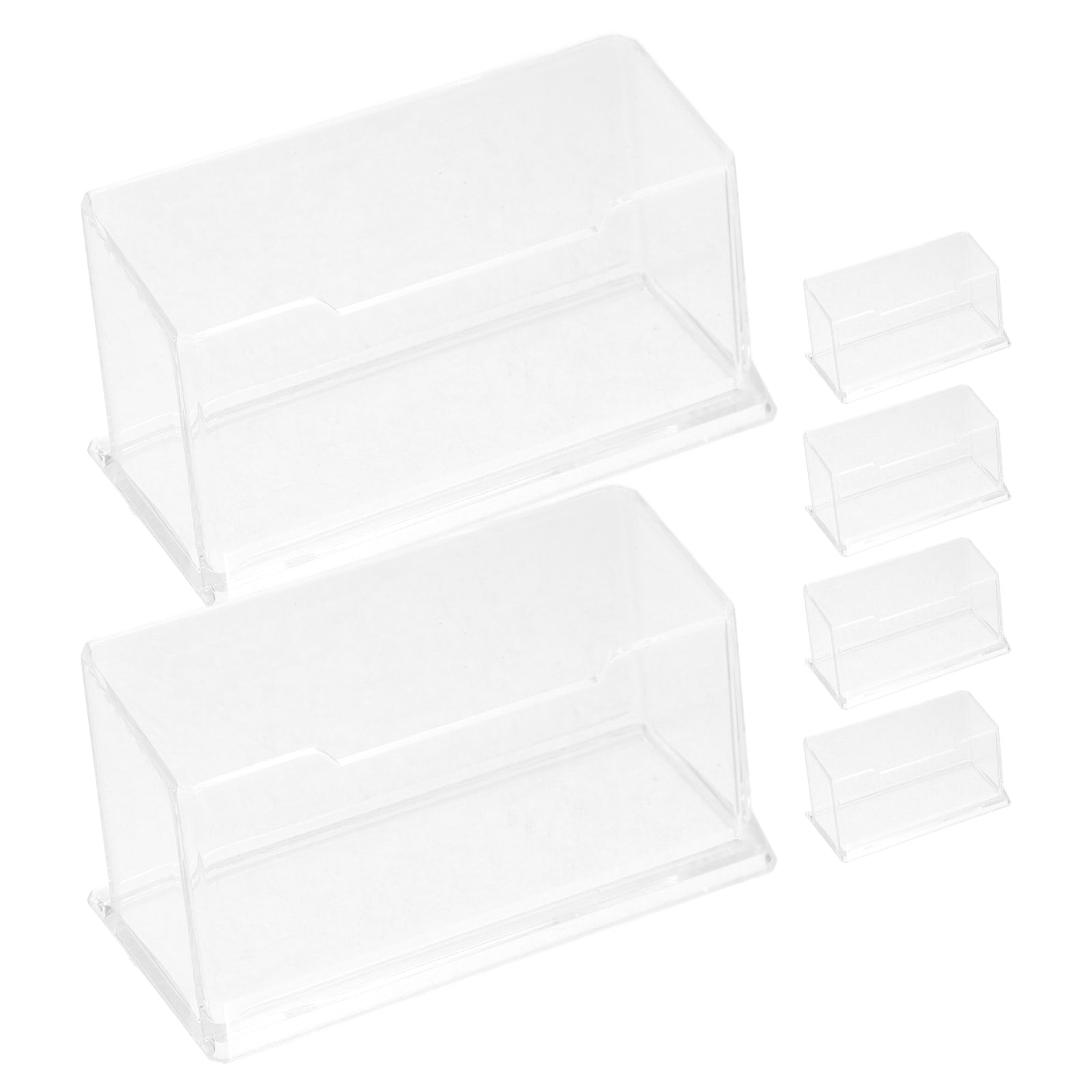 6pcs Clear Acrylic Business Card Display Rack Business Card Holder For ...