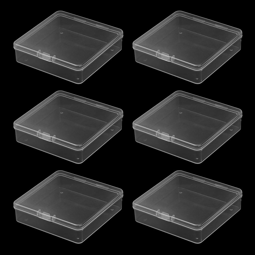 6pcs Clear Plastic Bead Storage Containers Box Drawer Organizers with ...
