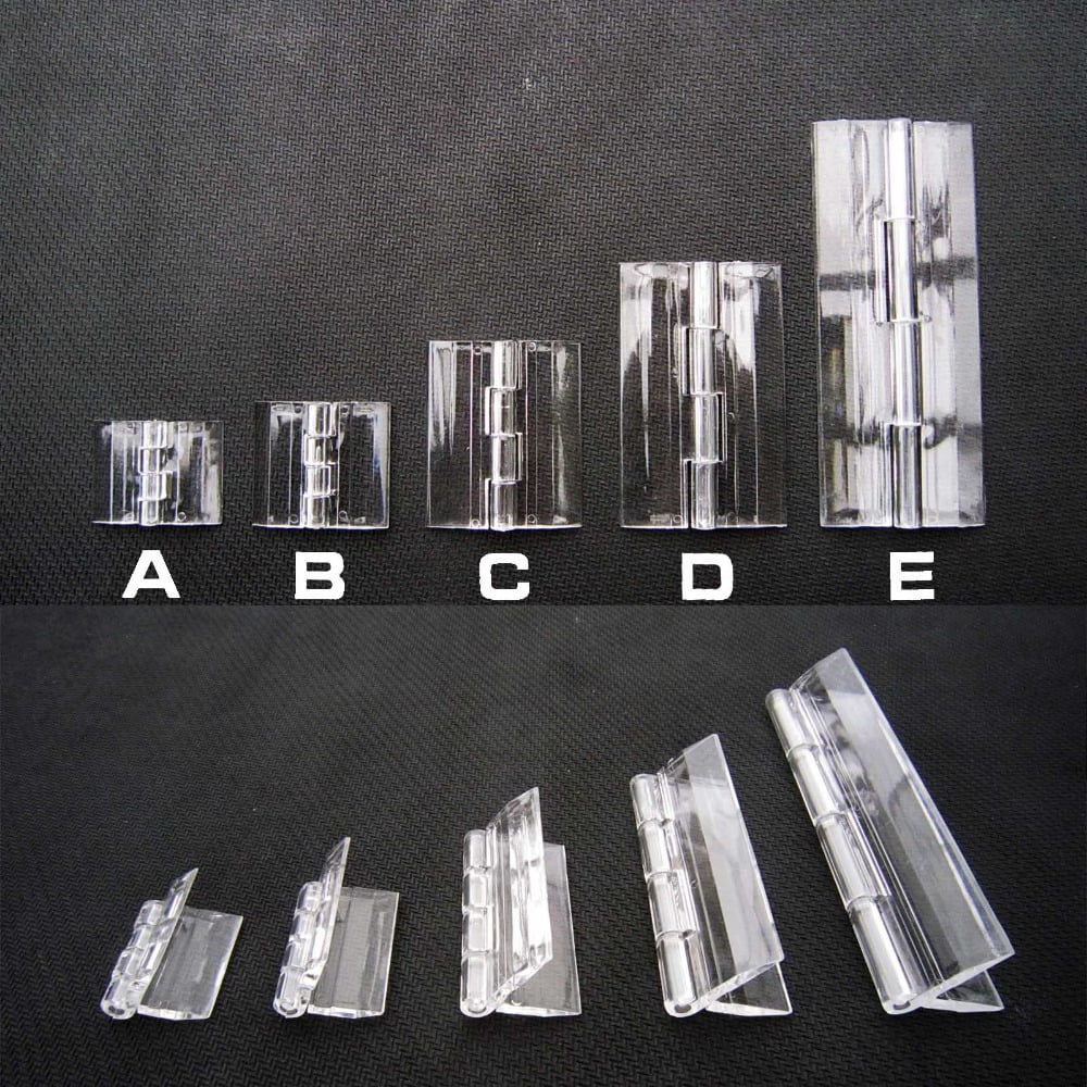 6pcs Clear Transparent Acrylic Plastic Hinge Box Piano Plexiglass Hinge ...