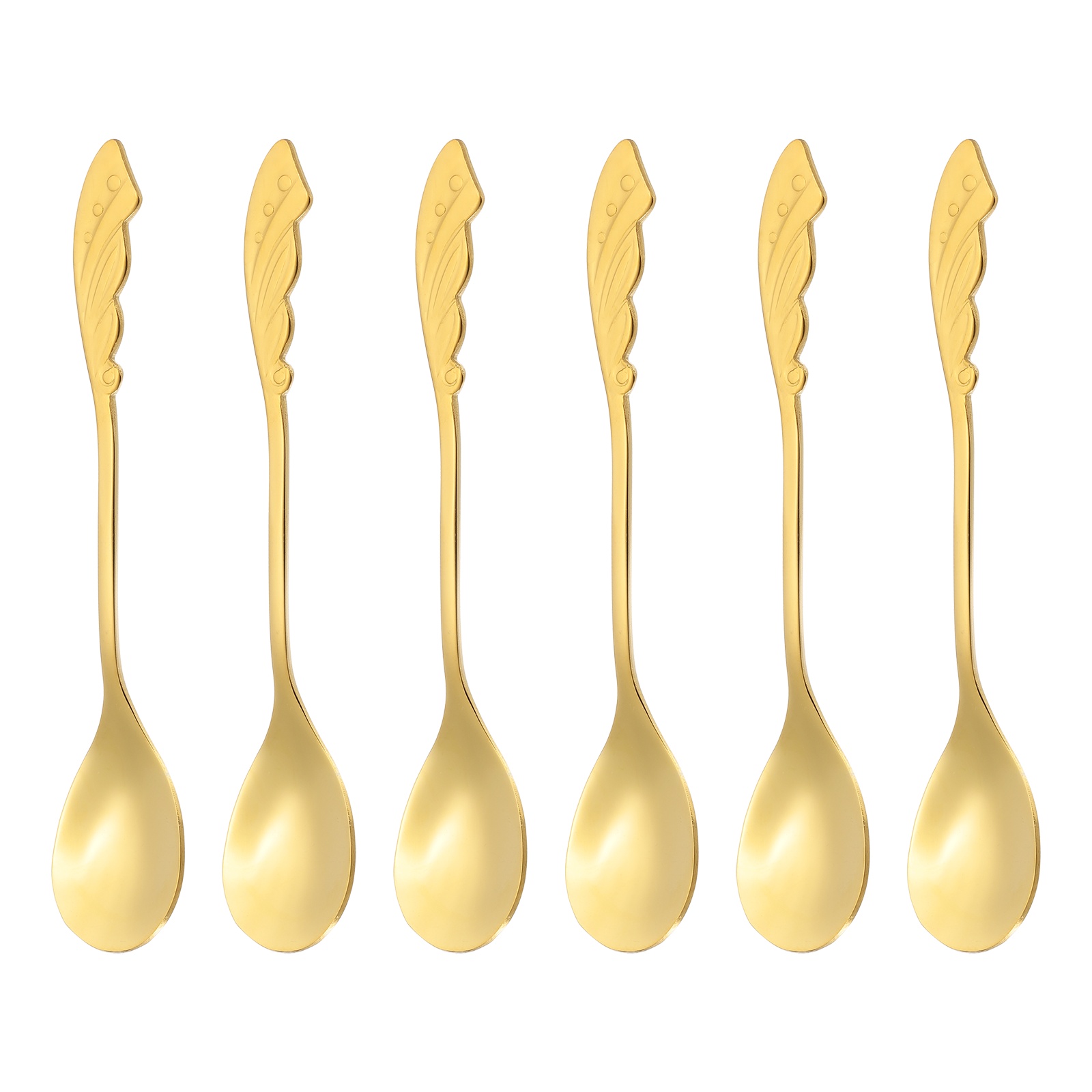 6pcs Coffee Spoons, Wings Tea Spoons 304 Stainless Steel Teaspoons ...