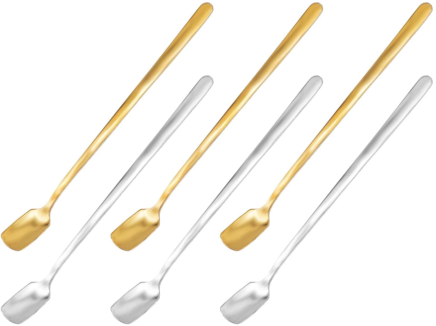 6pcs Coffee Stirring Spoons, 6.1in Ice Cream Tasting Spoon, Stainless ...