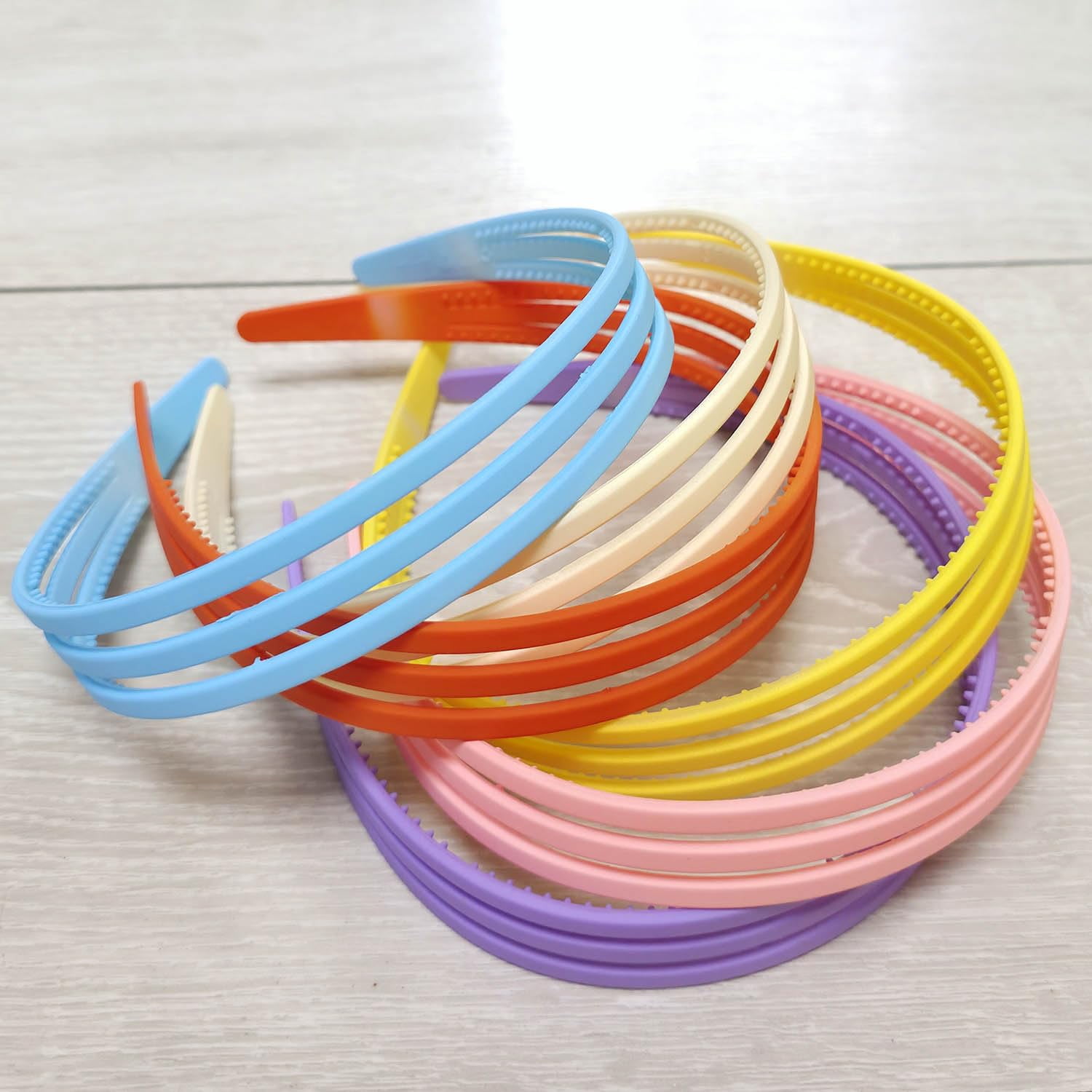 Springtime 6pcs Colorful Plastic Headbands Set for Girls Women, thin ...