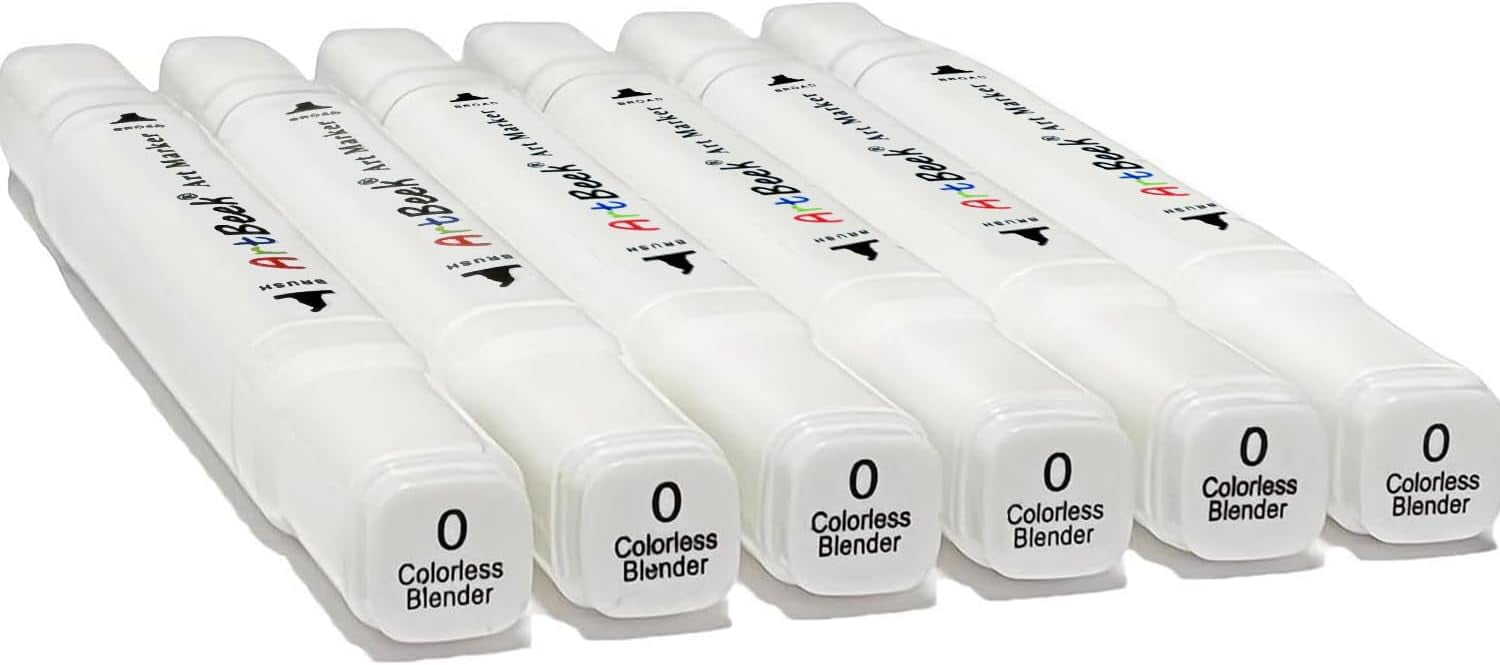 6pcs Colorless Alcohol Markers Set, Blender Blending Clear Markers Dual ...