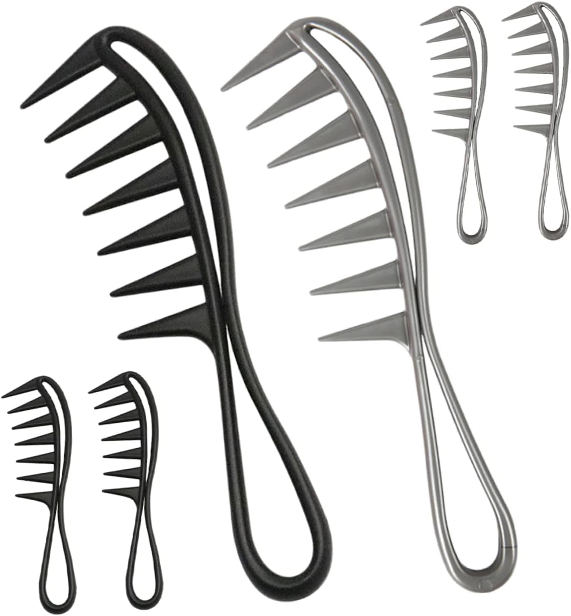 6pcs Comb Hair Combs for Women Wide Tooth Comb Men Hairbrush Mens Beard ...