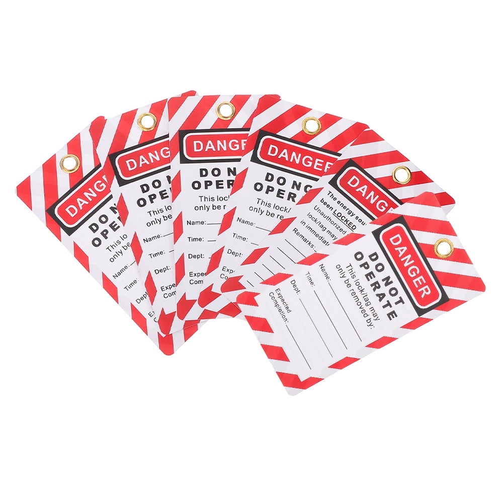 6pcs Compliant Lockout Tags for Equipment Repair Industrial Safety ...