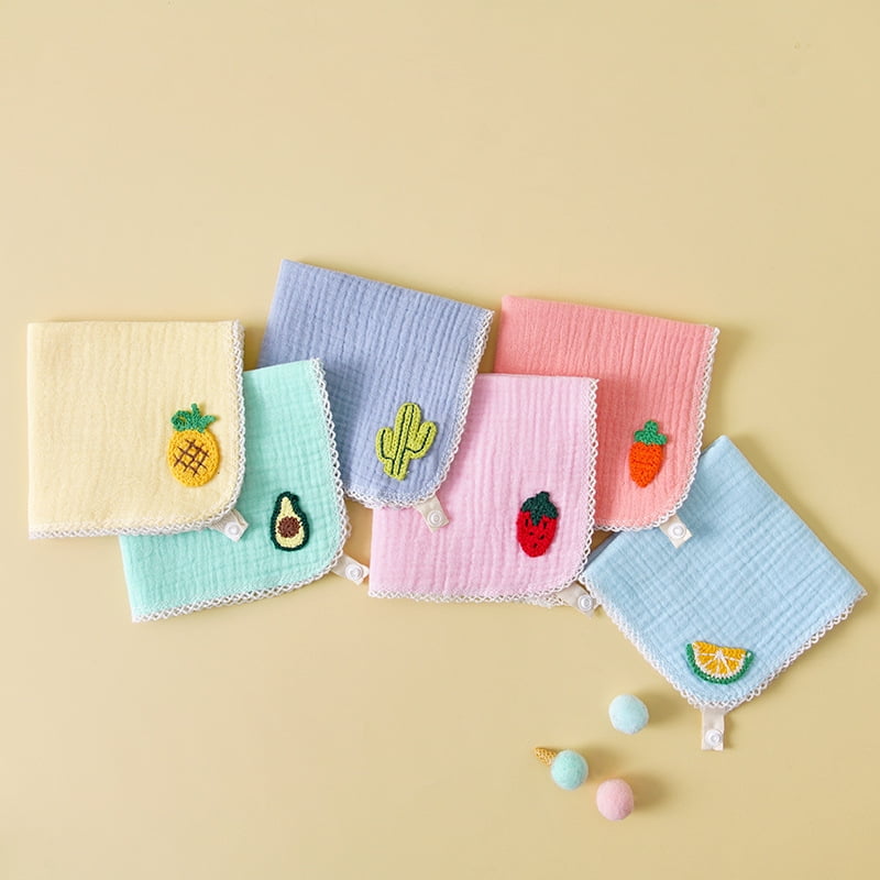 6pcs Cotton Towels Face Clean Towels Small Square Towels Household ...
