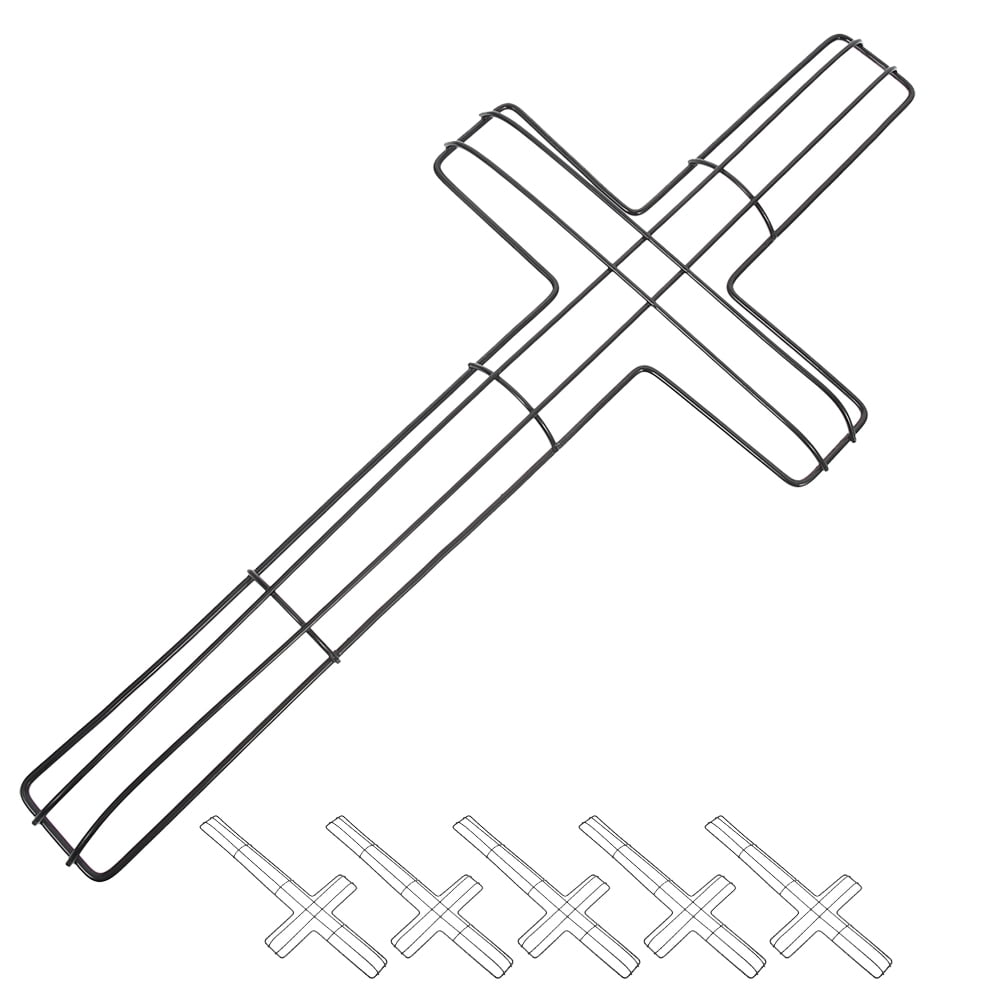6pcs Cross Wreath Frames Cross Metal Wreath Frame Floral Cross Shaped ...