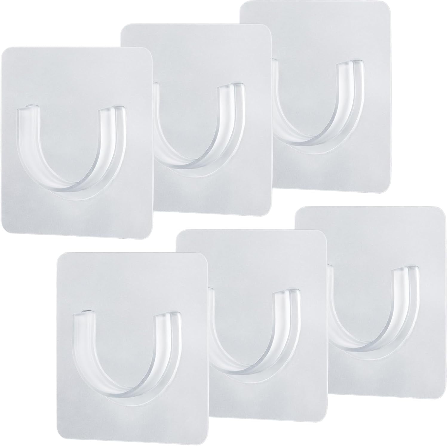 6pcs Curtain Rod Holders No Drilling, Adhesive Shower Curtain Rod ...