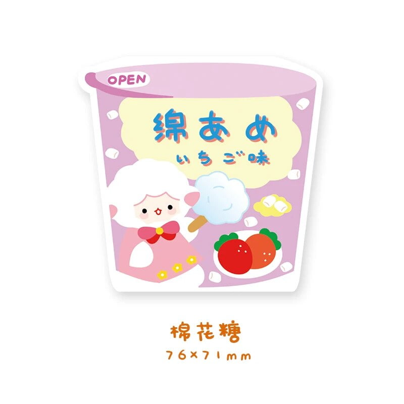 6pcs Cute Food Snacks Memo Pad Decoration Notepad Planner Message Notes ...