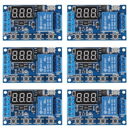 6pcs DC 6-30V Timer Relay Programmable Delay Relay Module Cycle Timer ...