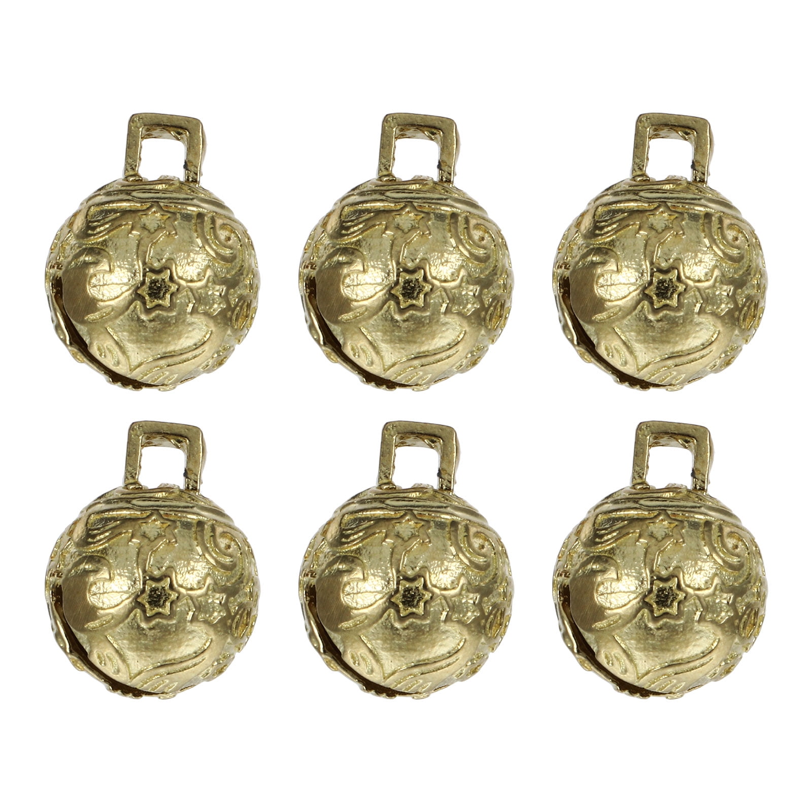 TABLZONE Mini Jingle Bells Rounded Pure Copper 6pcs - Walmart.com