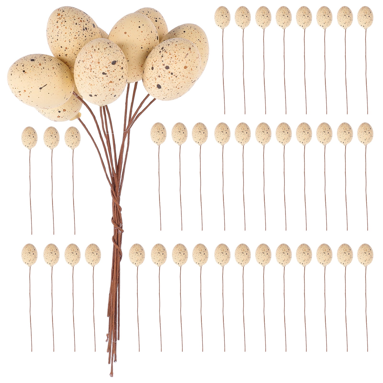 6pcs Decorative Easter Home Egg Stems Bouquet Easter Party Egg Bouquet ...