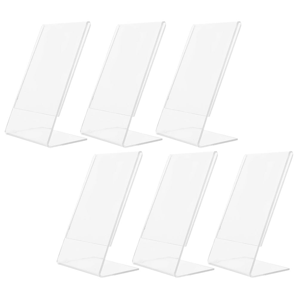 6pcs Desktop Standing Acrylic Frame Multi-use Poster Photo Holder ...